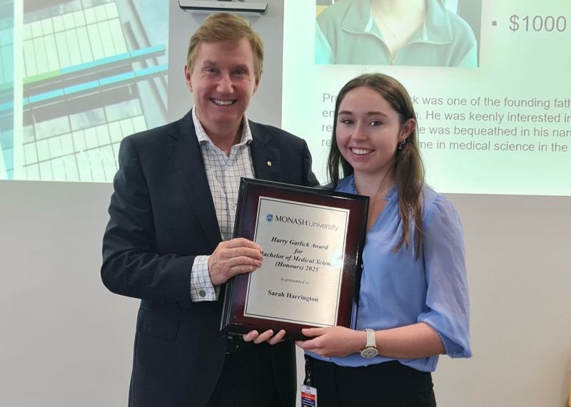 Prestigious Harry Garlick award for Sarah Harrington - Medicine ...