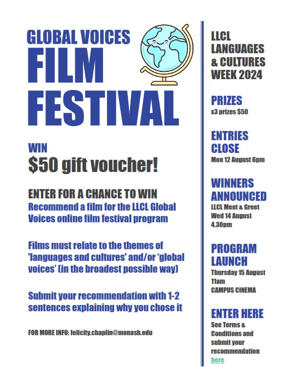 Film Contest - School of Languages, Literatures, Cultures & Linguistics