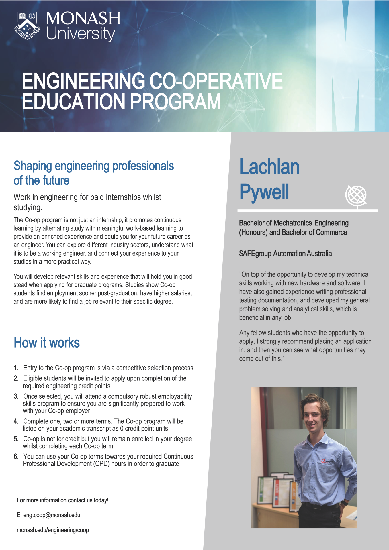 Current Undergraduate Students - Mechanical and Aerospace | Monash